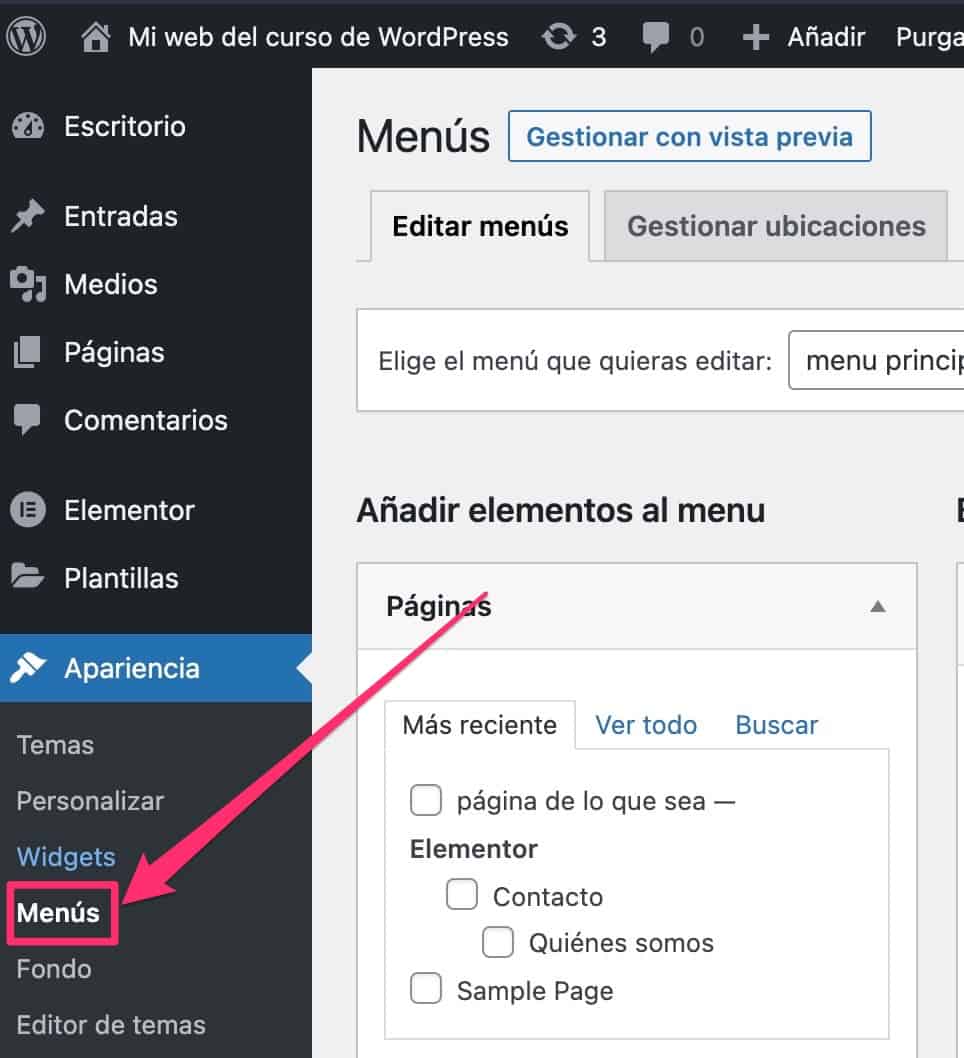 Menús - Cómo Hacer Una Página